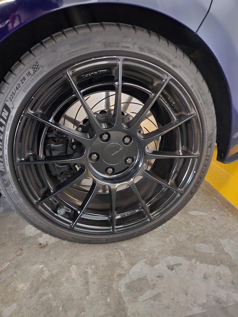 Original Enkei 18" NT03RR, Car Accessories, Tyres & Rims on Carousell