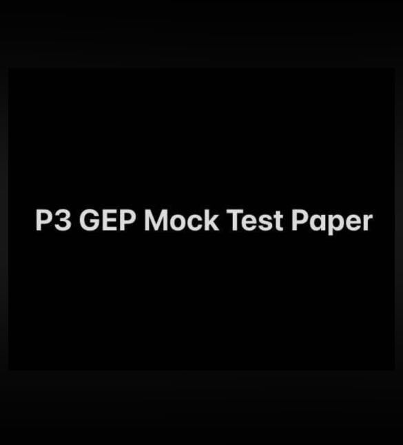 P3 GEP Mock Screening Test Paper, Furniture & Home Living, Lighting ...