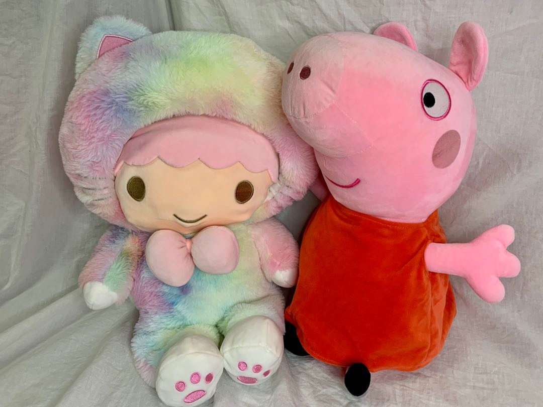 Peppa pig & cat twin star soft toy/ plush toy, Hobbies & Toys, Toys ...