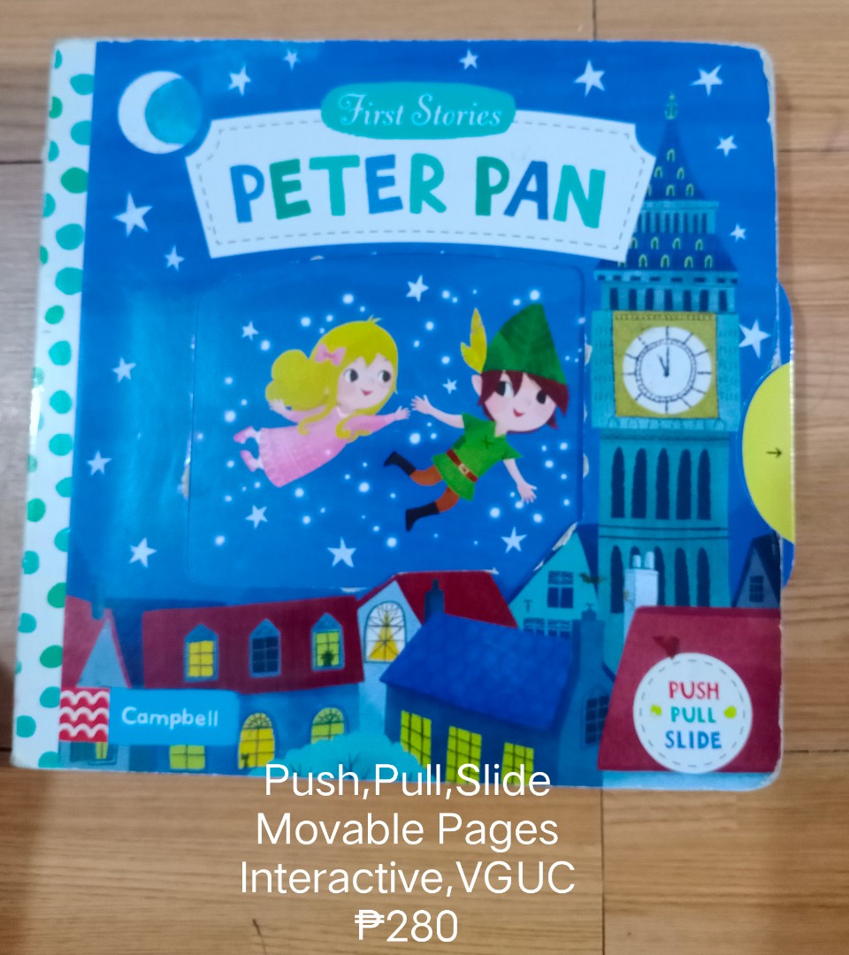 Peter Pan Push,Pull,Slide Interactive Boardbook, Hobbies & Toys, Books ...