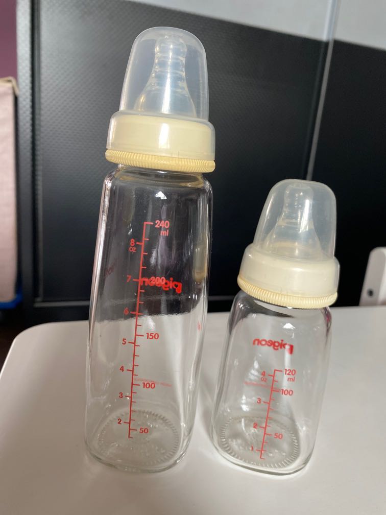 Pigeon glass bottles, Babies & Kids, Nursing & Feeding, Breastfeeding ...