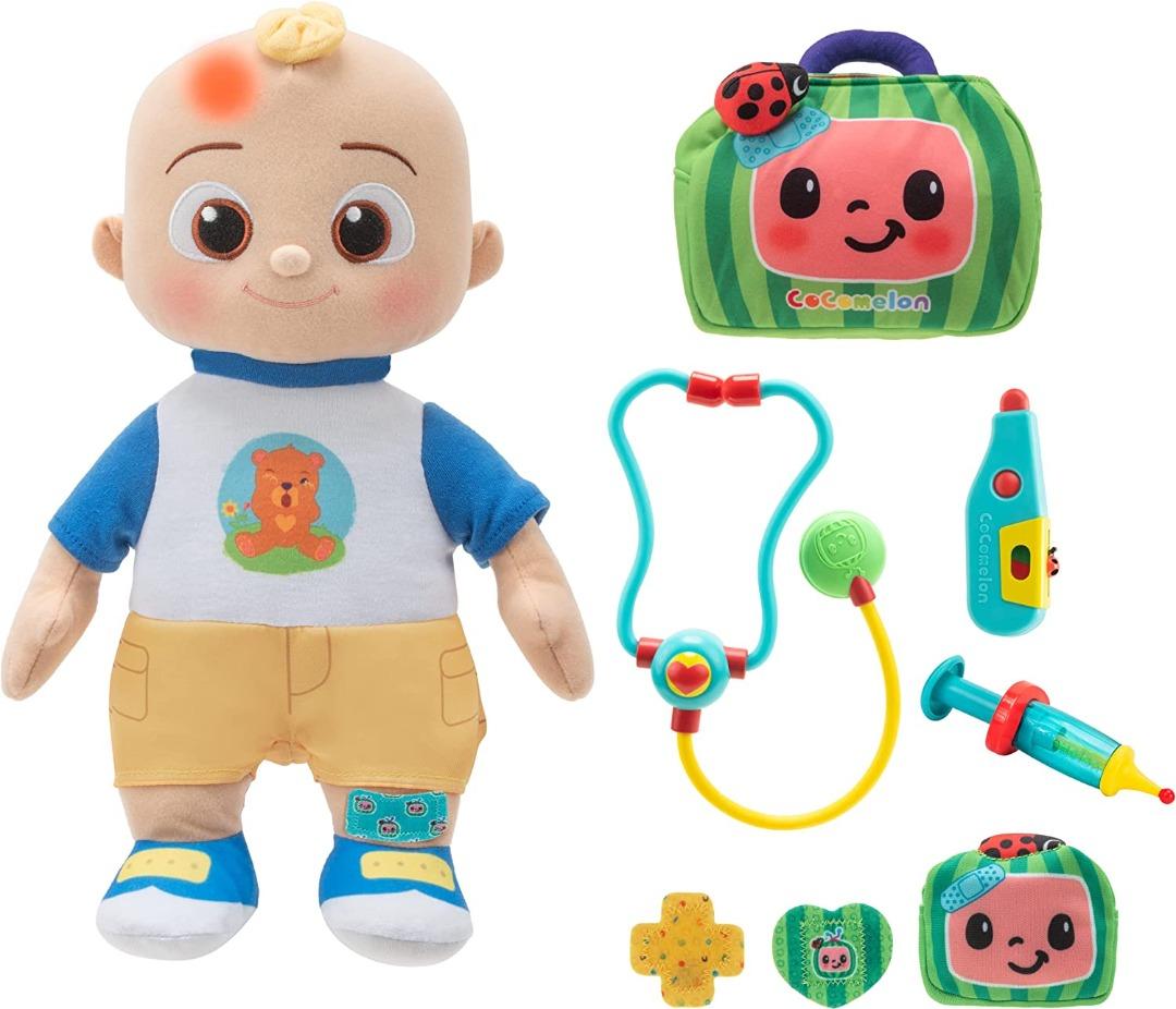 (PO)CoComelon Boo Boo Light Up JJ Plush with Doctor Checkup Bag, Babies ...