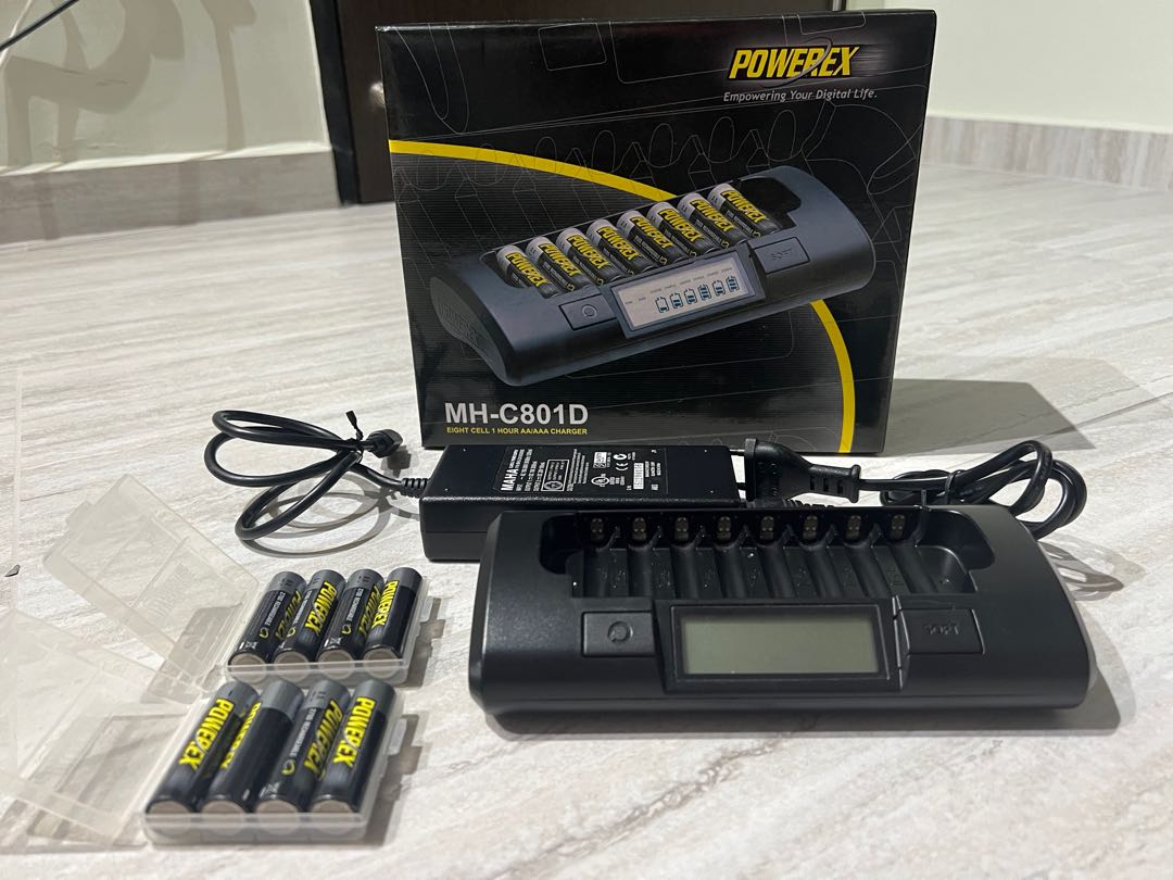 Powerex rechargeable batteries and charger, TV & Home Appliances, Other Home Appliances on Carousell