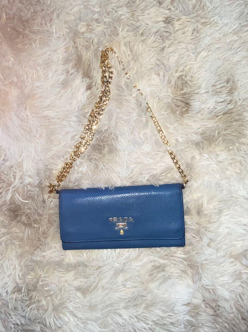 Prada Wallet on Chain, Women's Fashion, Bags & Wallets, Purses ...