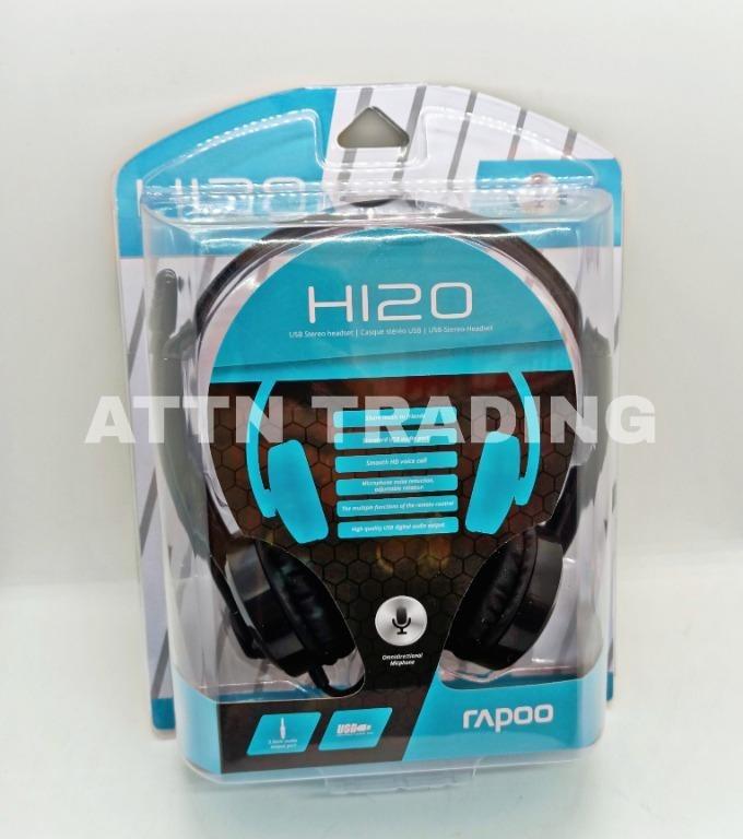 Rapoo H120 USB Stereo Headset, Audio, Headphones & Headsets on Carousell