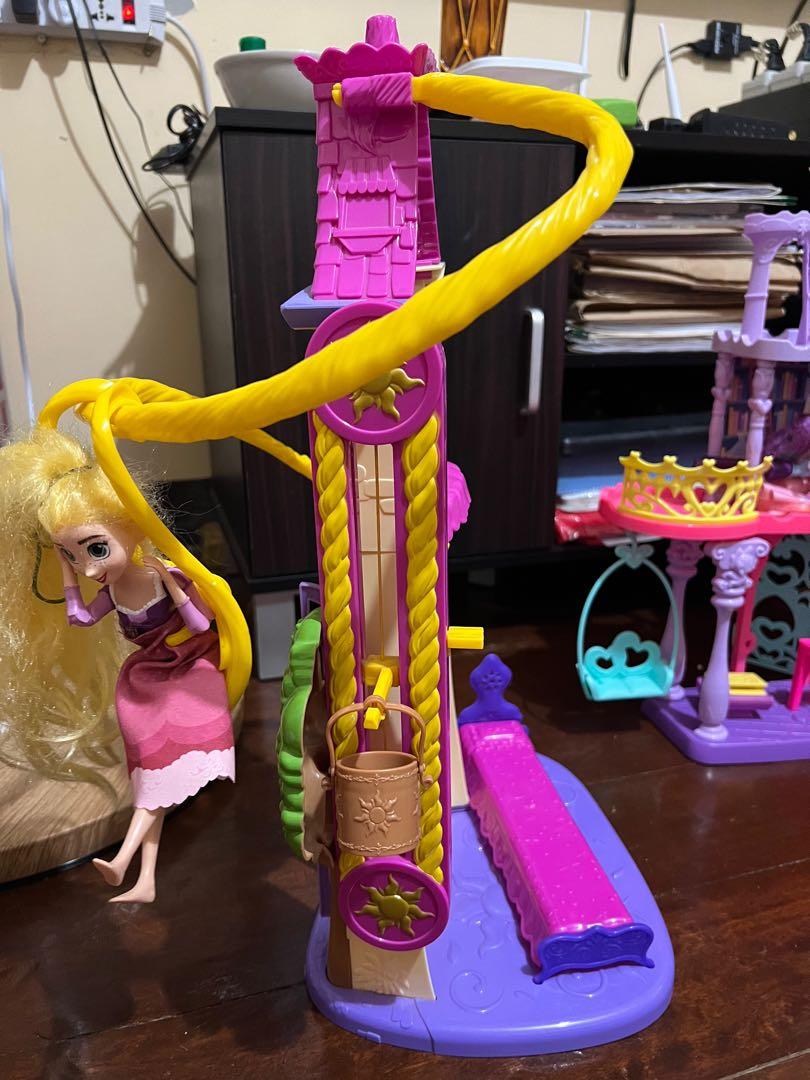rapunzel castle with swing slide, Hobbies & Toys, Toys & Games on Carousell