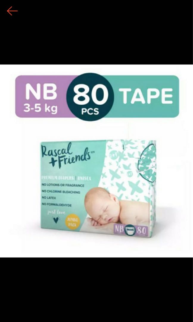 Rascal + Friends Diapers (NB), Brand New, Babies & Kids, Bathing ...