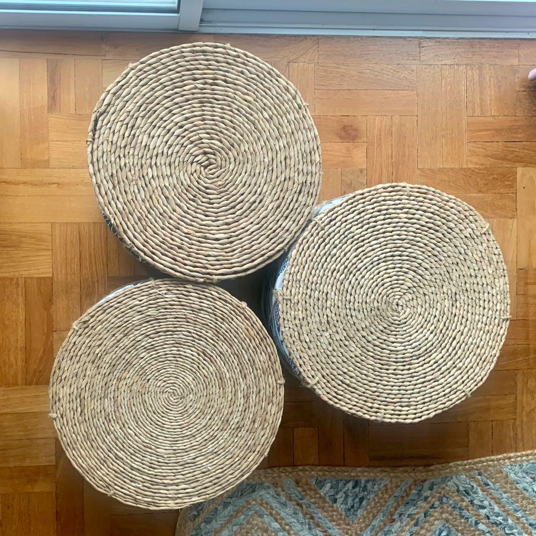 Rattan footstools, Furniture & Home Living, Furniture, Other Home ...