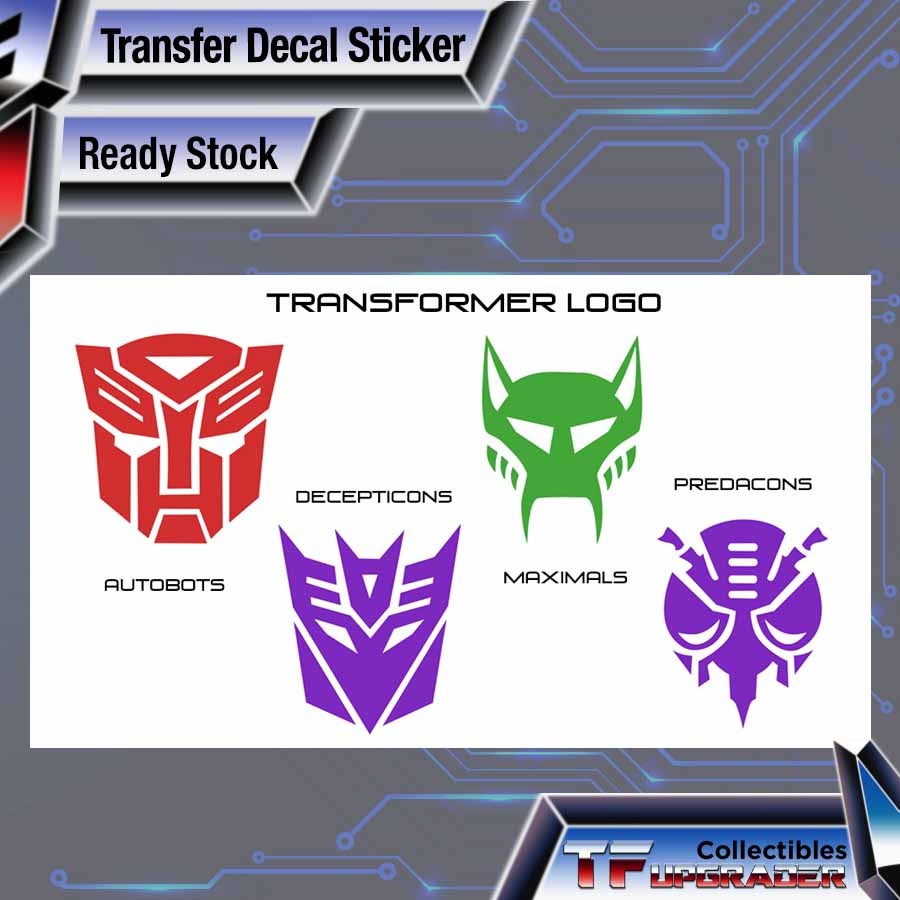 [Ready Stock] Transformers Transfer Decal Sticker, Hobbies & Toys ...
