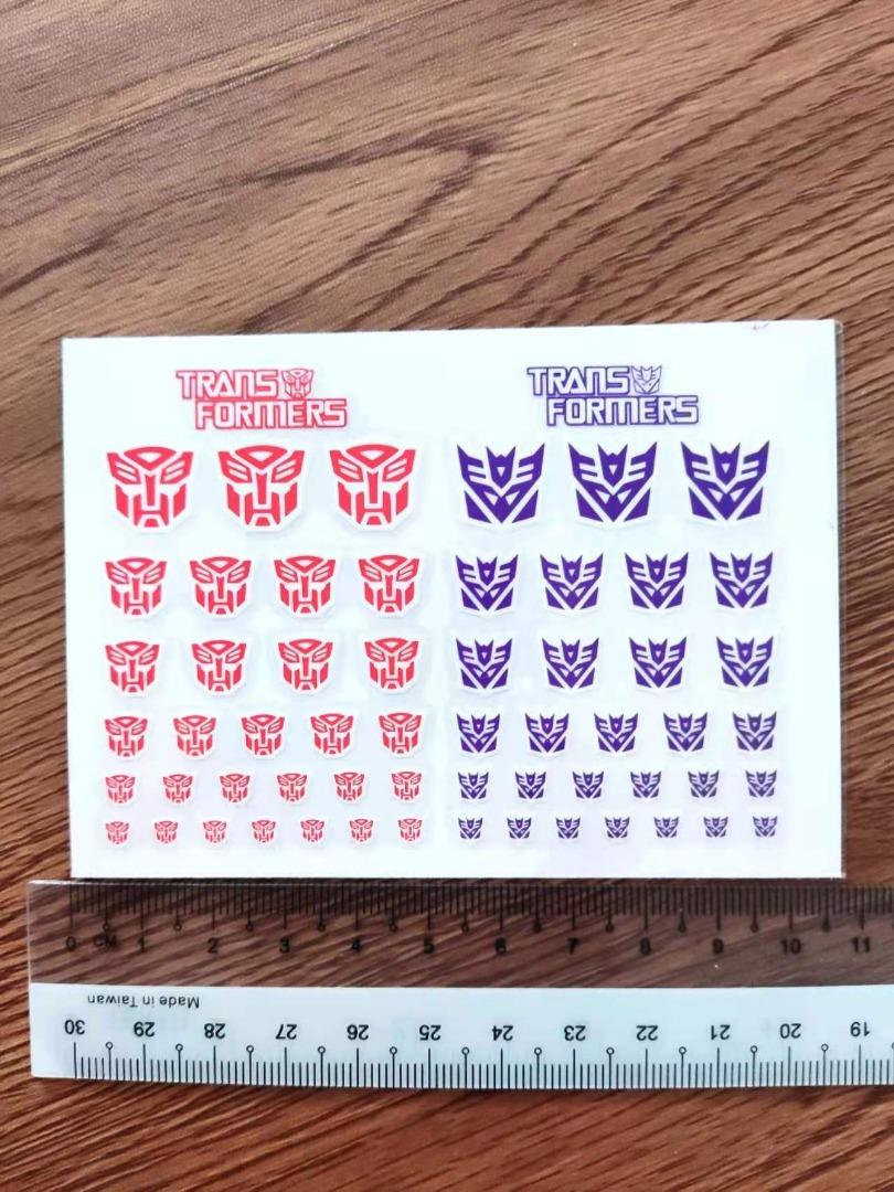 [Ready Stock] Transformers Transfer Decal Sticker, Hobbies & Toys ...
