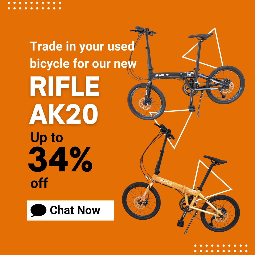Rifle AK20 Foldable Bicycle Trade In 18 Speed Shimano ALTUS M370 20" x ...