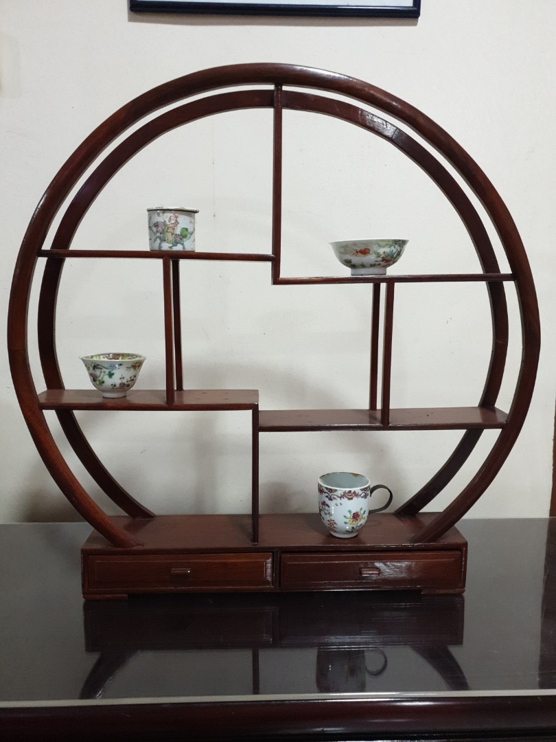 Round Chinese Display Shelf, Hobbies & Toys, Memorabilia & Collectibles ...