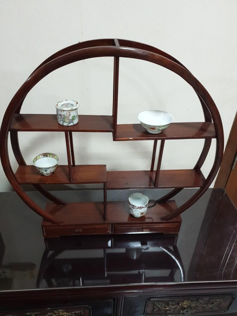 Round Chinese Display Shelf, Hobbies & Toys, Memorabilia & Collectibles ...