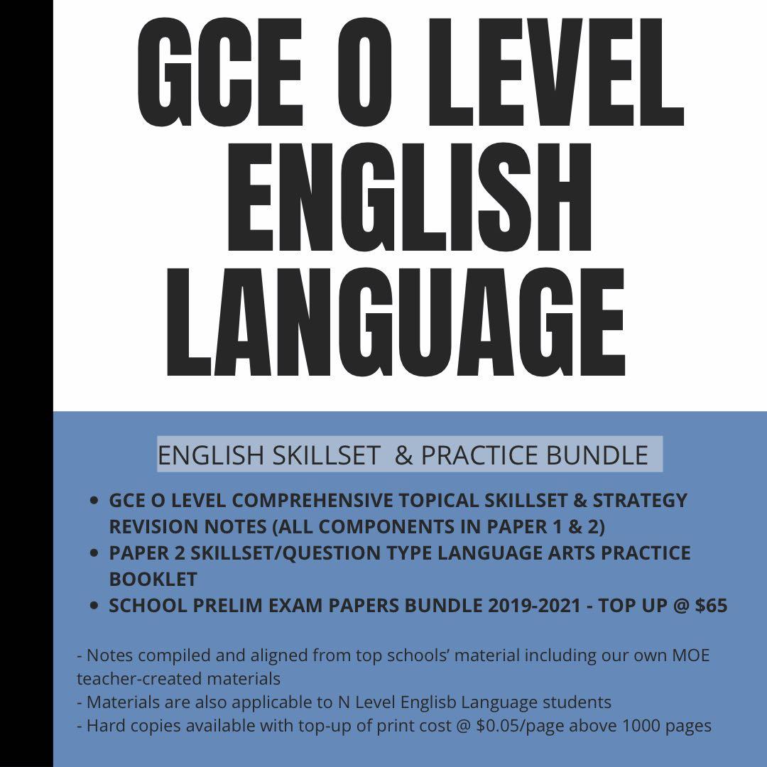 UPDATED 2024* LATEST SYLLABUS GCE O LEVEL ENGLISH 1184|COMPREHENSIVE ...