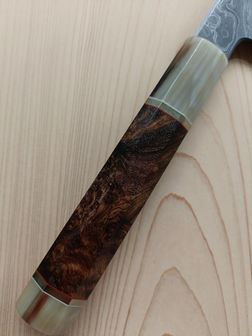 Shoichi Hashimoto Yuuzan blue white folded coreless damascus 240mm ...