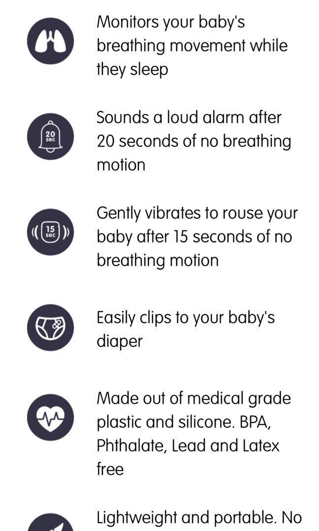 Snuza Hero SE Baby Breathing Motion Monitor, Babies & Kids, Baby ...