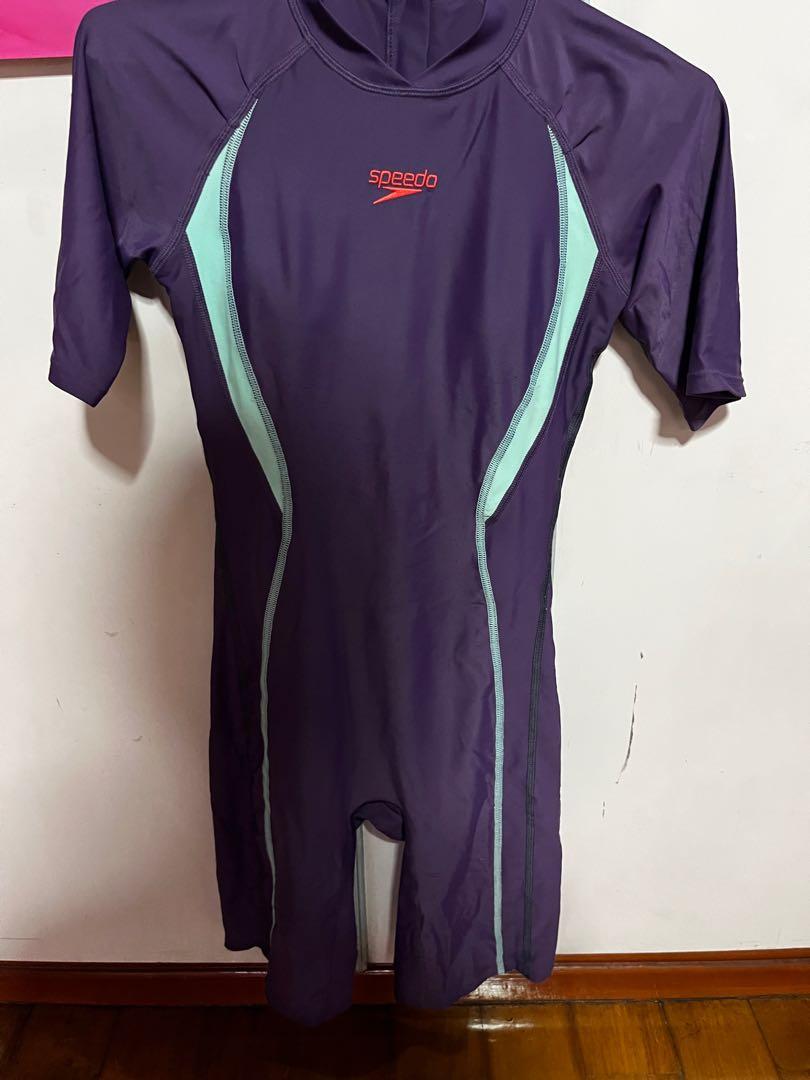 Speedo rashguard swimsuit, Women's Fashion, Swimwear, Rash guard on ...