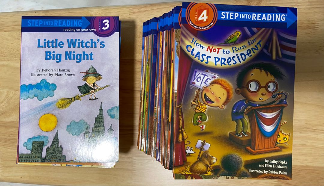 Step into reading level 3 and 4, Hobbies & Toys, Books & Magazines, Children's Books on Carousell