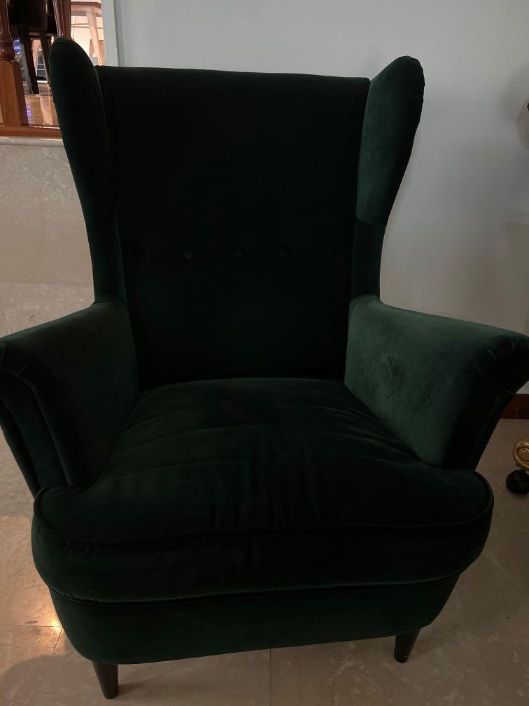 Strandmon sofa (IKEA), Furniture & Home Living, Furniture, Sofas on ...