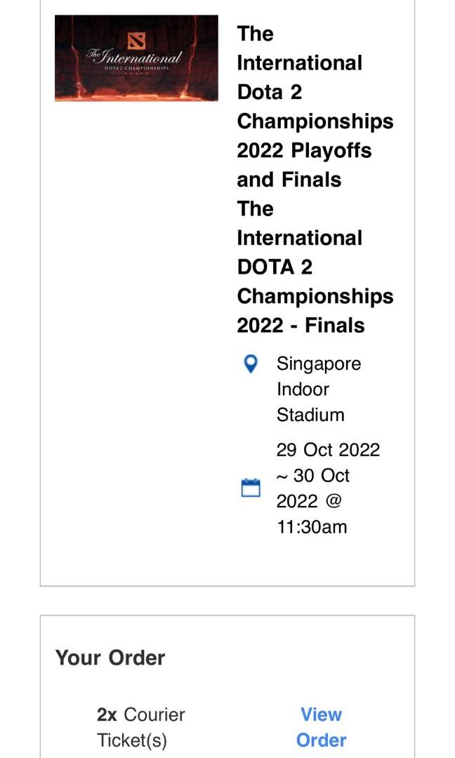 The International 2022 Dota 2 Grand Finals (2 tix), Tickets & Vouchers, Event Tickets on Carousell
