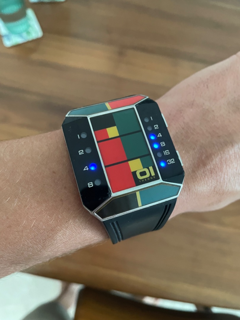 The One - unique Binary Watch with LEDs, Luxury, Watches on Carousell