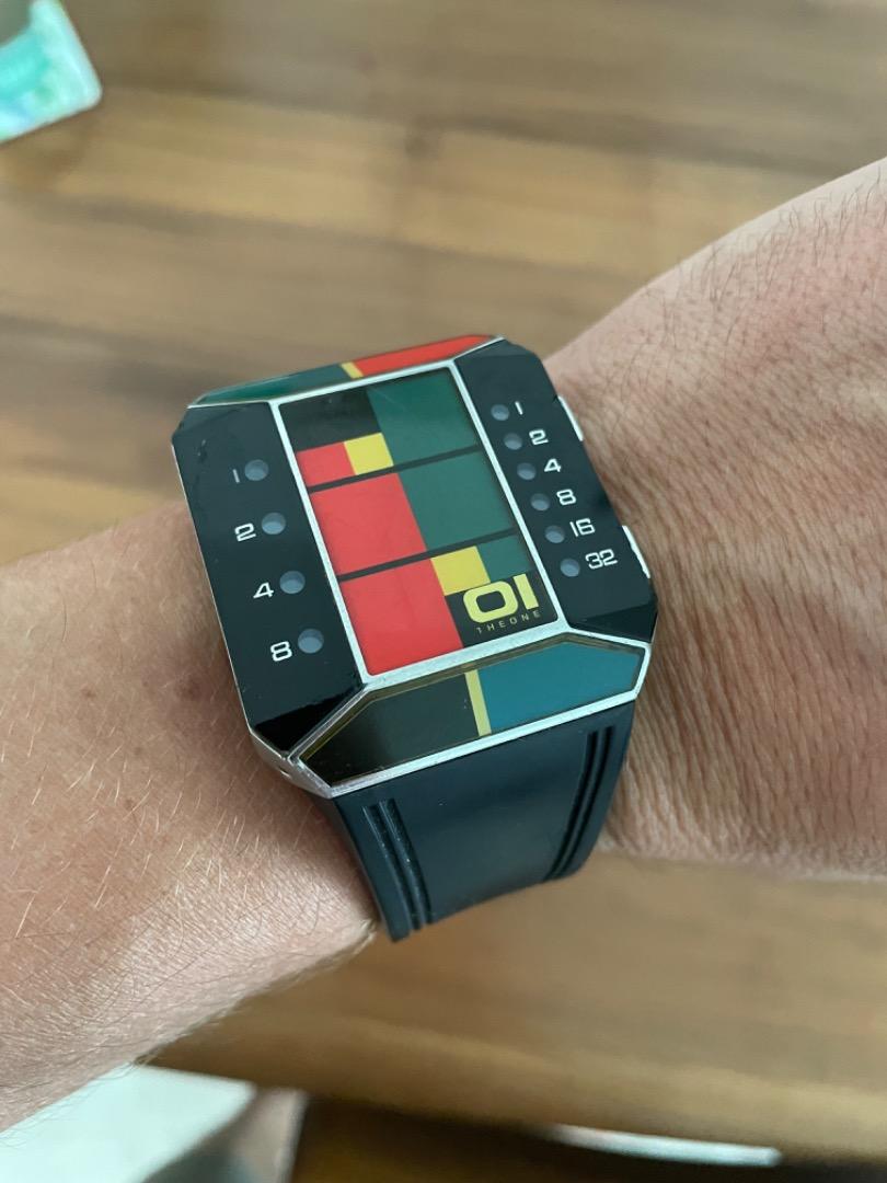 The One - unique Binary Watch with LEDs, Luxury, Watches on Carousell