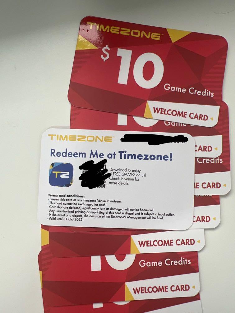 Timezone $10 game credits, Tickets & Vouchers, Vouchers on Carousell