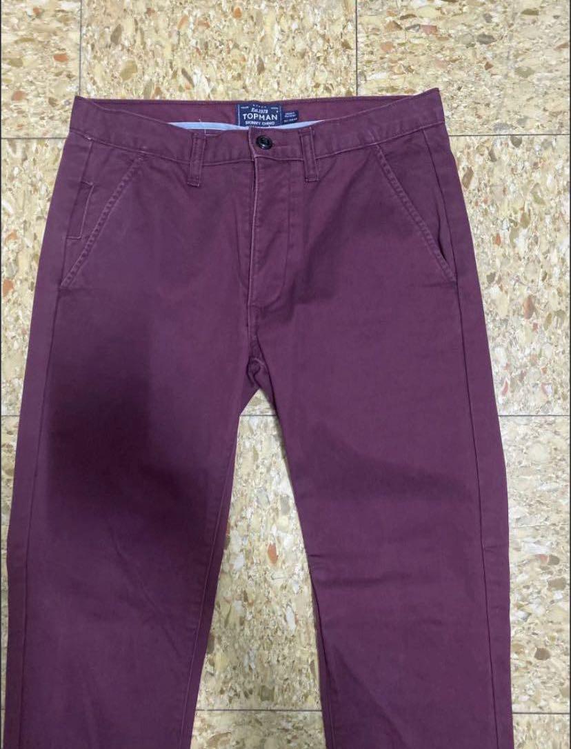 Topman Skinny Chinos, Men's Fashion, Bottoms, Chinos on Carousell
