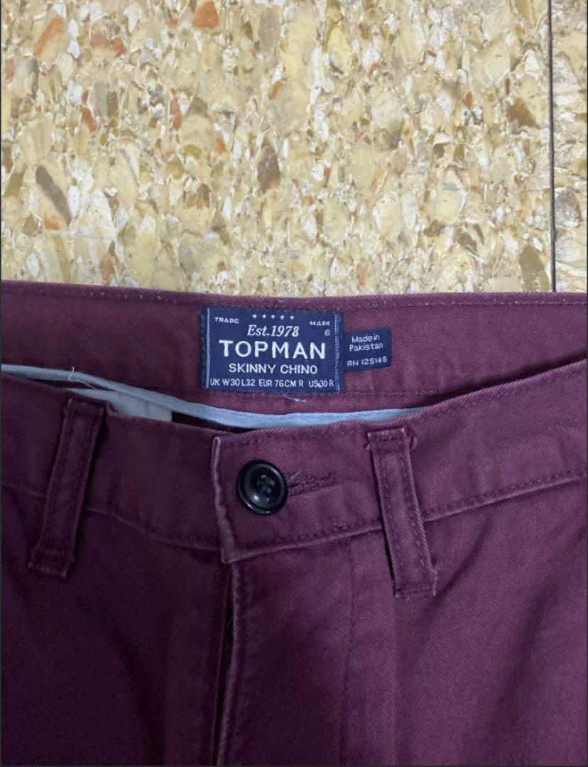 Topman Skinny Chinos, Men's Fashion, Bottoms, Chinos on Carousell