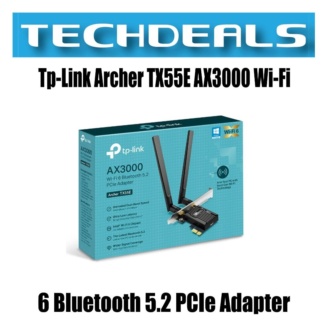 Tp-Link Archer TX55E AX3000 Wi-Fi 6 Bluetooth 5.2 PCIe Adapter ...