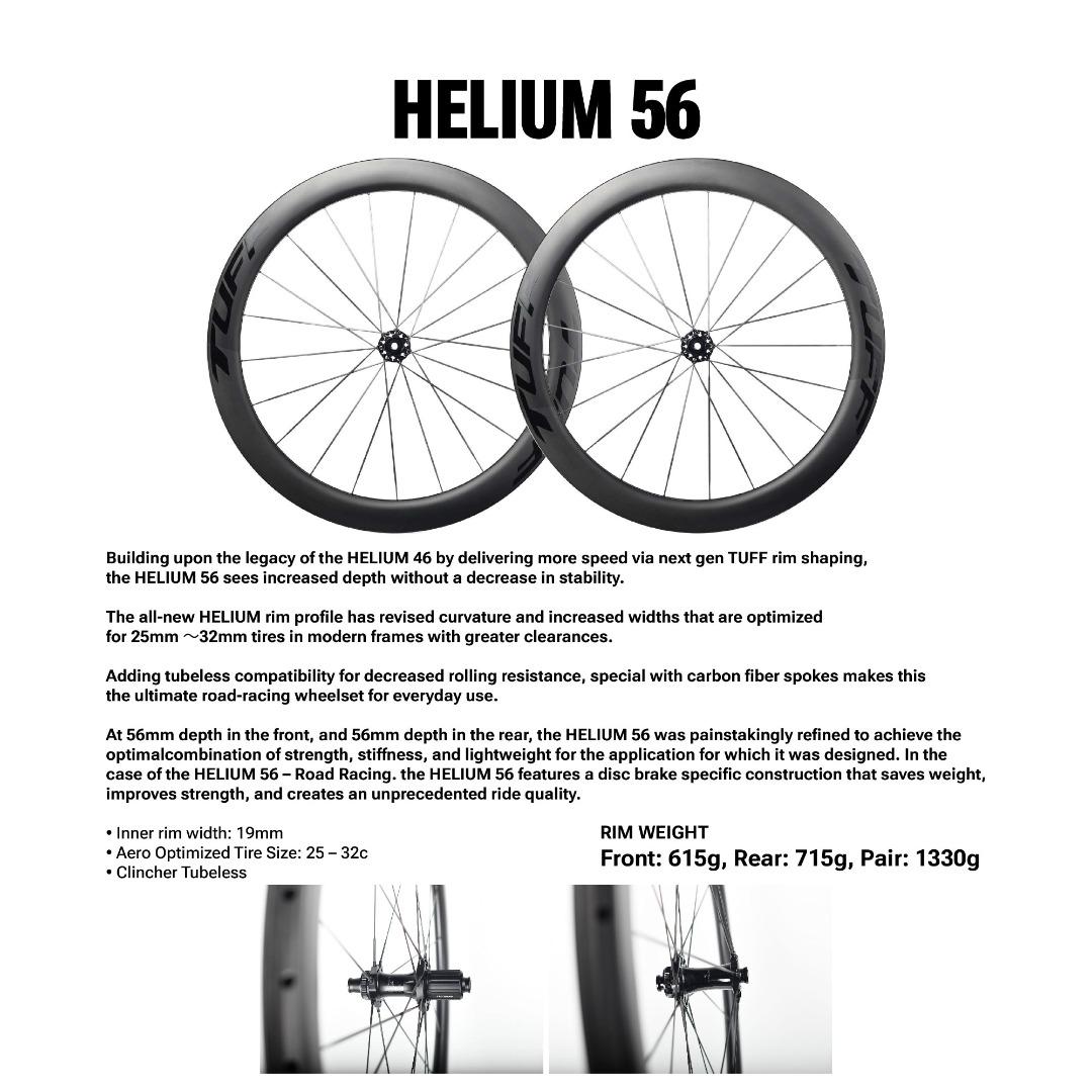 TUFF EXO & HELIUM Carbon Bicycle Wheel Set, Sports Equipment, Bicycles ...