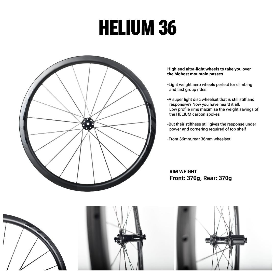 TUFF EXO & HELIUM Carbon Bicycle Wheel Set, Sports Equipment, Bicycles ...
