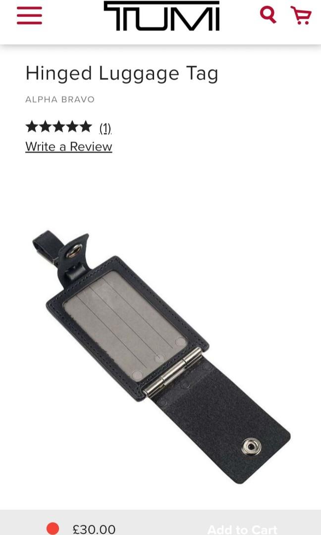 Tumi leather tag metal hinge, Hobbies & Toys, Travel, Travel Essentials ...