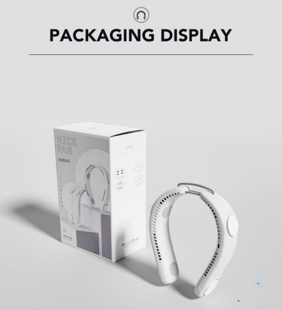 TYLEX XM43 Folding Neck Fan Four Turbine Blade Type-C Charging with ...