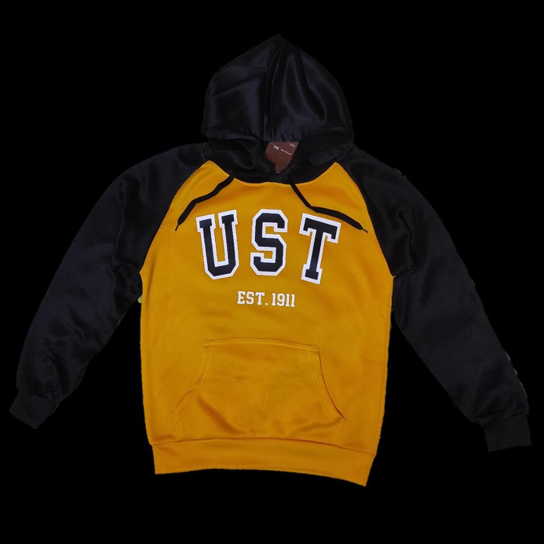 UST Yellow-Black Hoodie for Men and Women, Men's Fashion, Coats ...