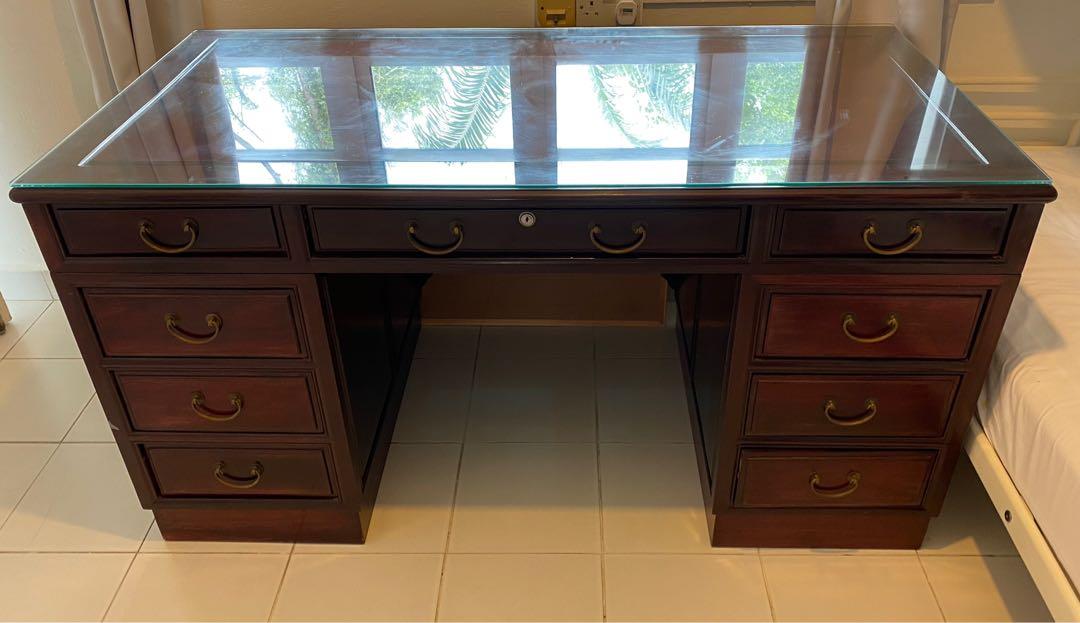 Vintage Wooden Study Desk, Furniture & Home Living, Furniture, Other ...