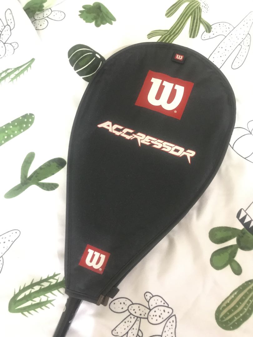 Wilson Aggressor Racket (original), Sports Equipment, Sports & Games ...