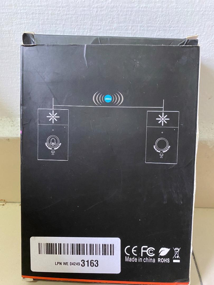 Wireless Voice Intercom Doorbell 2-way Talk Monitor with 1*Outdoor Unit ...