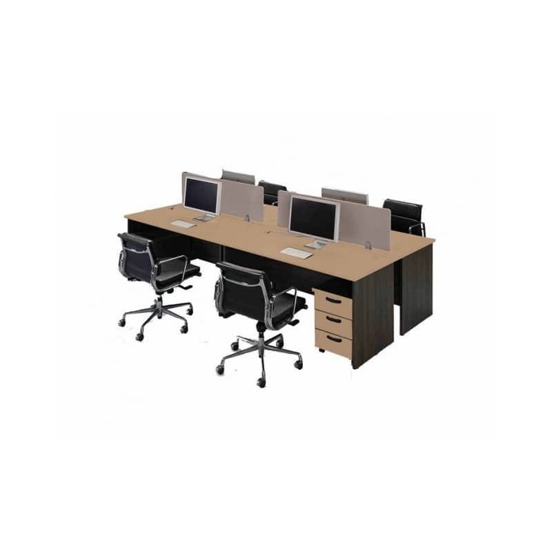 workstation table wit acrylic screen panel - with partition divider ...