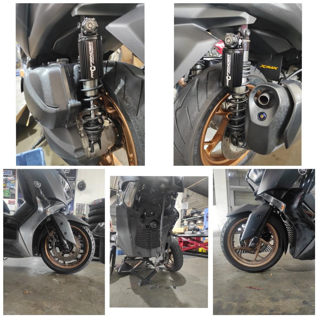 XMAX PROFENDER XSERIES LOWERED BLACK WITH YSS 2INCH LOWERED FORK KIT ...