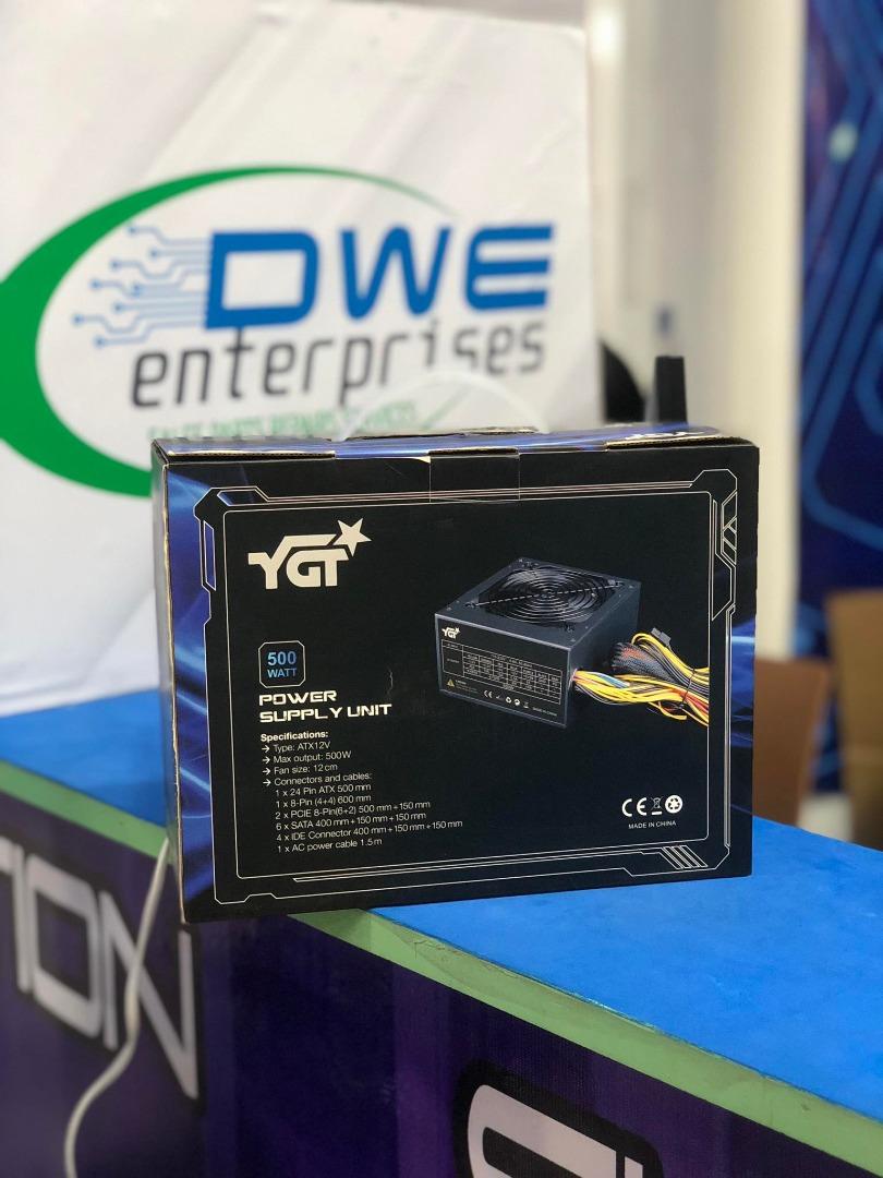 YGT True Rated Power Supply 500W REAL, 230V EU 80 Plus BRONZE, APFC ...