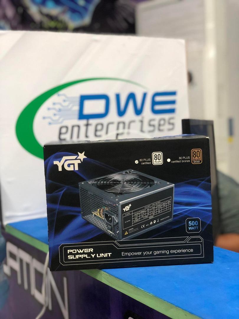 YGT True Rated Power Supply 500W REAL, 230V EU 80 Plus BRONZE, APFC ...