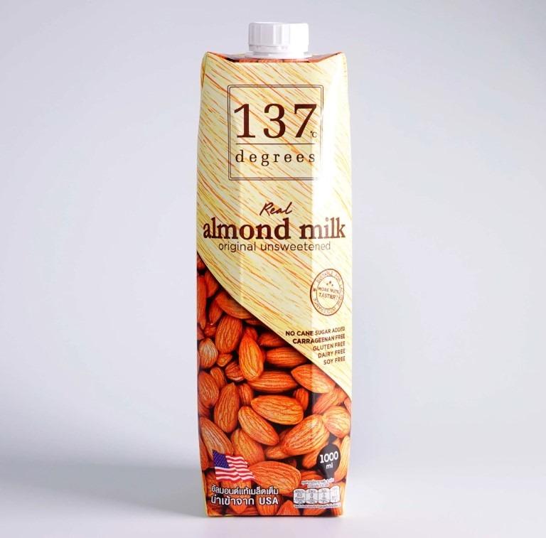137 Degrees Almond Milk (Regular and Unsweetened) 3x1Litre on Carousell