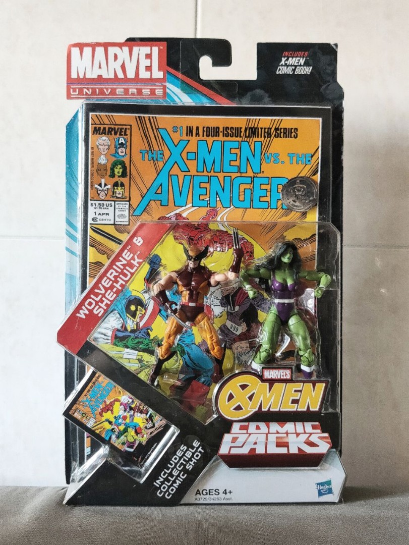 2012 X-Men Wolverine & She-Hulk Comic Pack, Hobbies & Toys, Toys ...