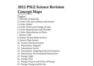2022 TLL PSLE Science Keywords Exam Techniques Summary / P3 - P6 / TLL ...
