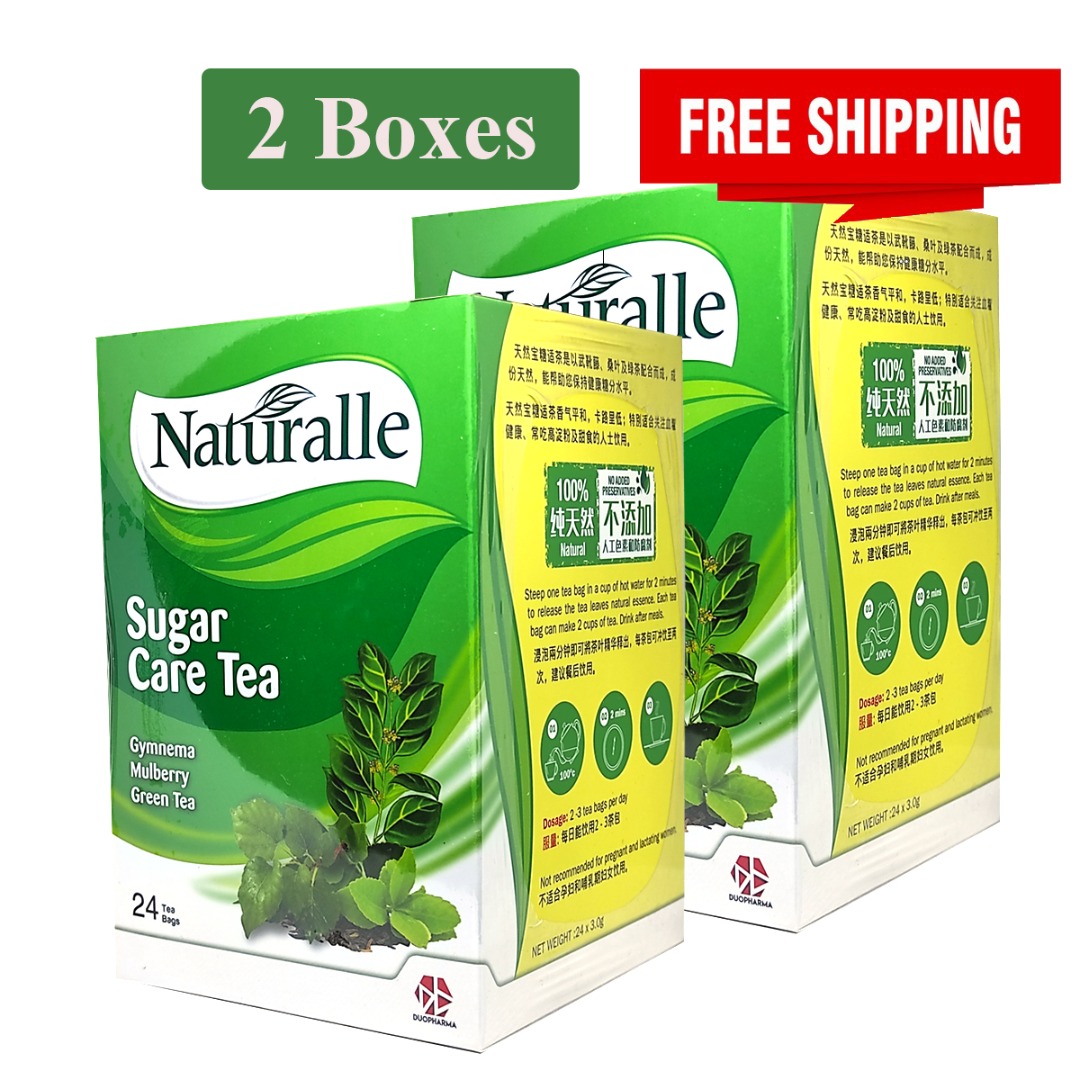 2 boxes Naturalle Sugar Care Tea 24s+24s, Health & Nutrition, Health ...