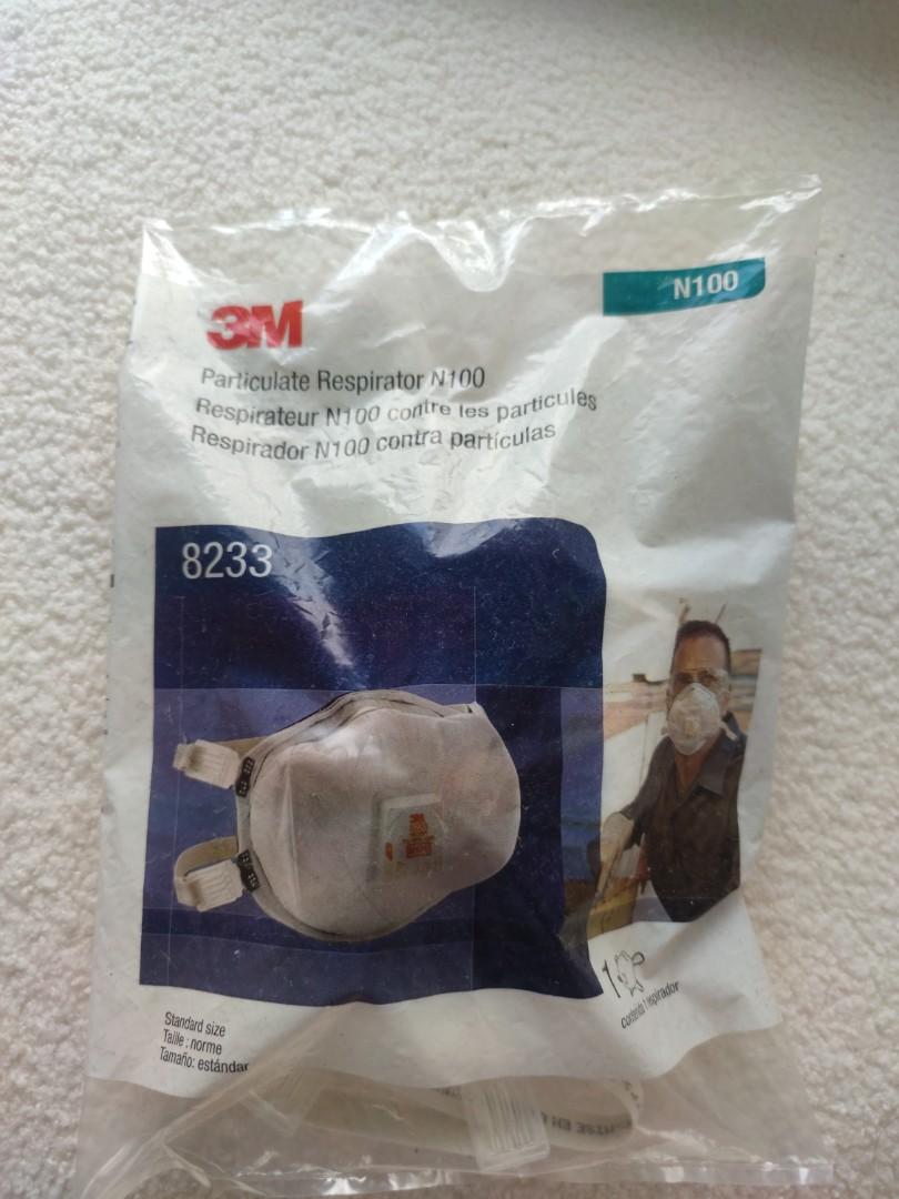 3M 8233 N100 Particulate Respirator with cool flow valve, Health & Nutrition, Face Masks & Face ...