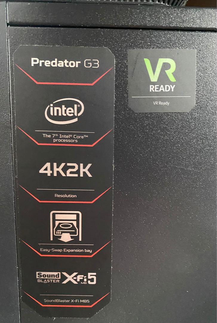 Acer Predator G3-710, GTX1070, i7-7700, Computers & Tech, Desktops on ...