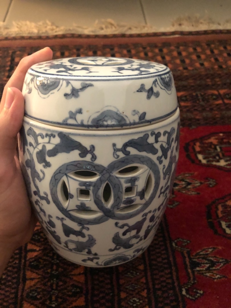 Antique chinese porcelain container, Furniture & Home Living ...