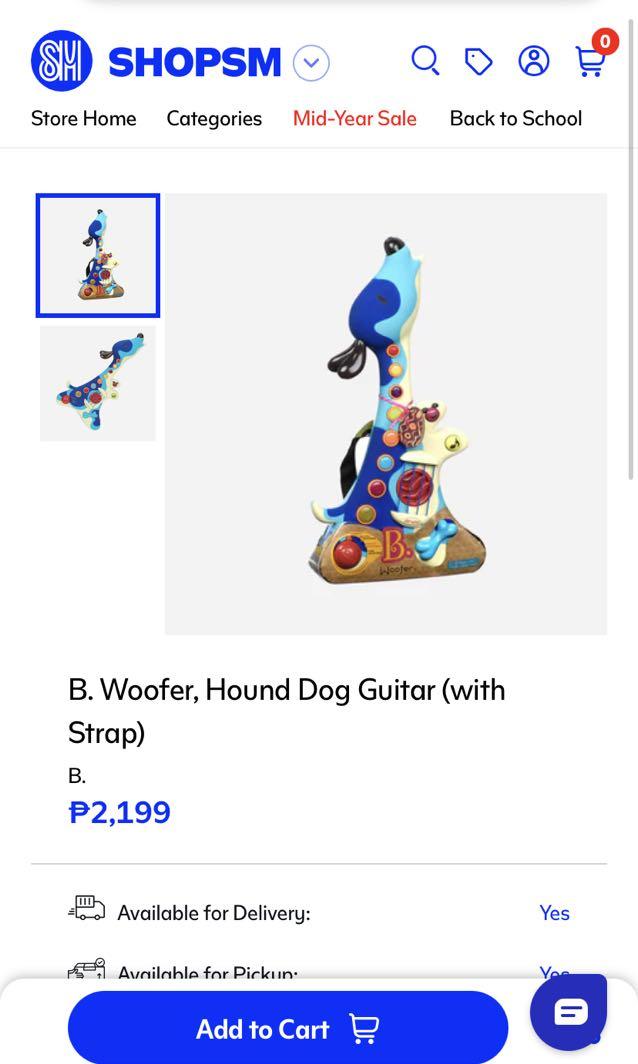 Battat B. Woofer, Hound Dog Guitar (with Strap), Hobbies & Toys, Toys ...
